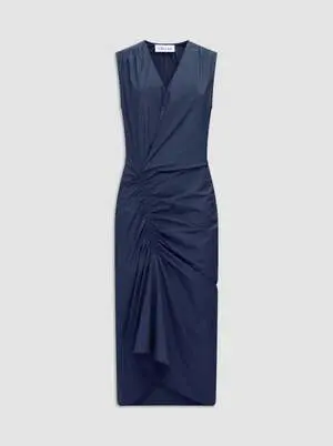CALLAS MILANO Agnes V-neck Wrap Dress With Ruching