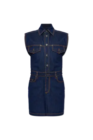 Versace Sleeveless Denim Dress