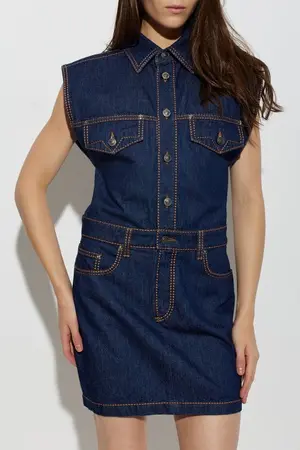 Versace Sleeveless Denim Dress