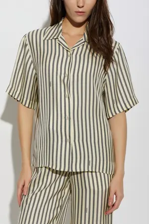 Versace Silk Shirt With "the Meandros" Print