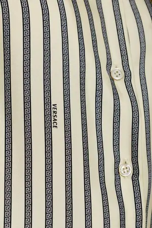 Versace Silk Shirt With "the Meandros" Print