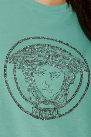 Versace T-shirt With Shimmering Crystals