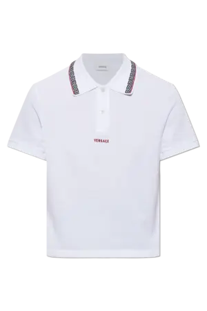 Versace Polo With Embroidered Logo
