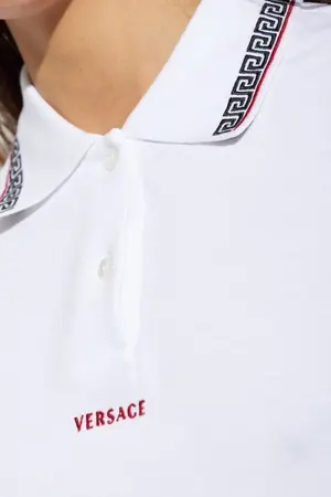 Versace Polo With Embroidered Logo