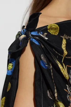 Versace Silk Dress With "broken Jewels" Print