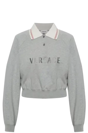 Versace Polo With Embroidered Logo
