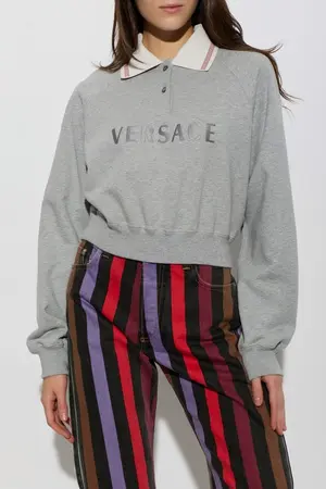 Versace Polo With Embroidered Logo