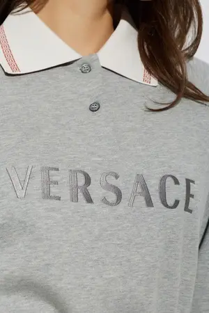 Versace Polo With Embroidered Logo