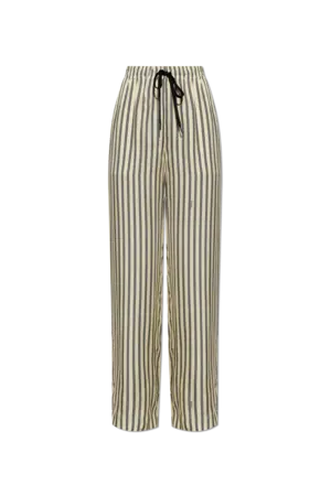 Versace Silk Pants With "the Meandros" Print