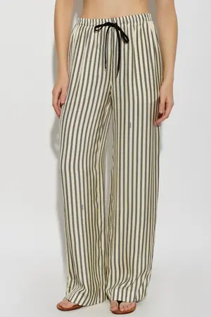 Versace Silk Pants With "the Meandros" Print