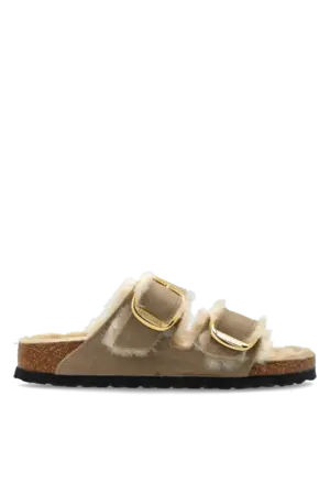 BIRKENSTOCK Arizona Big Buckle Shearling’ Slides - Beige