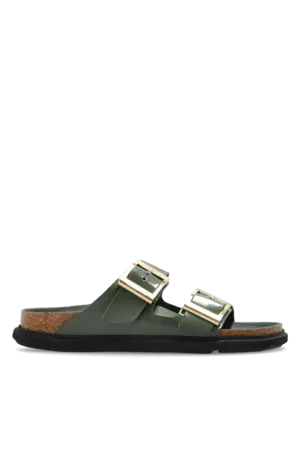 BIRKENSTOCK Arizona Droplet Buckle Cupsole Slides - Green