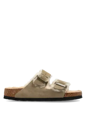 BIRKENSTOCK Arizona Shearling' Slides - Beige