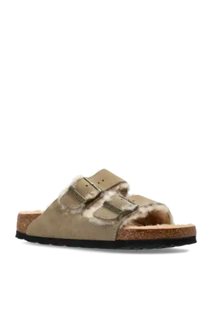 BIRKENSTOCK Arizona Shearling' Slides - Beige