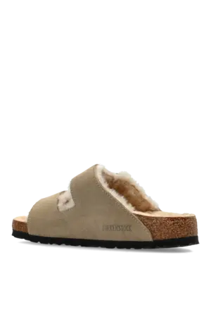 BIRKENSTOCK Arizona Shearling' Slides - Beige