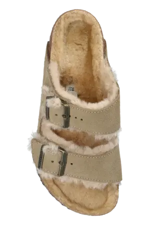 BIRKENSTOCK Arizona Shearling' Slides - Beige