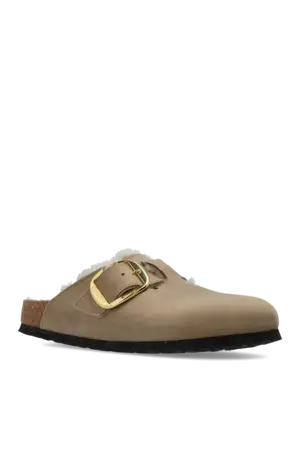 BIRKENSTOCK Boston Big Buckle Shearling Slides