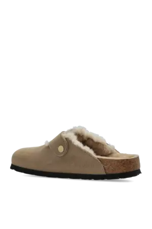 BIRKENSTOCK Boston Big Buckle Shearling Slides