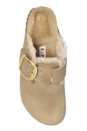 BIRKENSTOCK Boston Big Buckle Shearling Slides