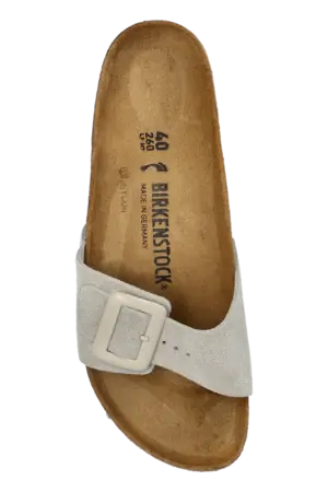 BIRKENSTOCK Madrid Cushion Buckle Suede’ Slides