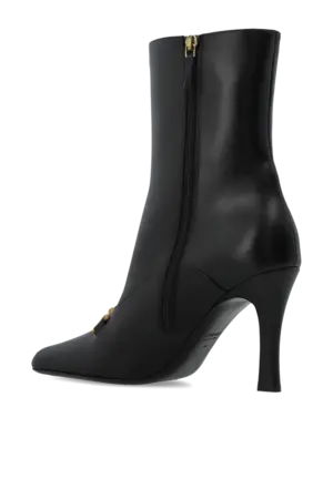 Versace Leather Heeled Ankle Boots "marisa