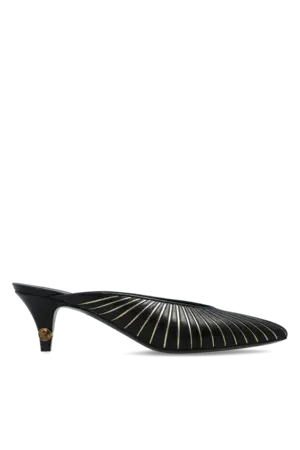 Versace Heeled Mules - Black