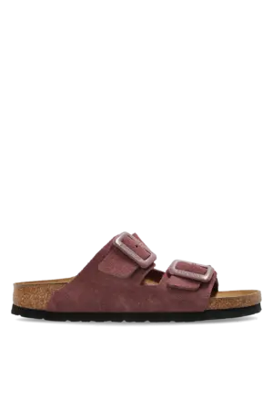 BIRKENSTOCK Arizona Cushion Buckle Suede’ Slides - Pink