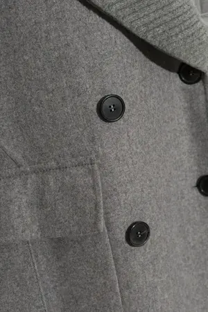 LANVIN Wool Coat With Detachable Collar