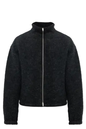 JIL SANDER Wool Jacket With Stand-up Collar - Black