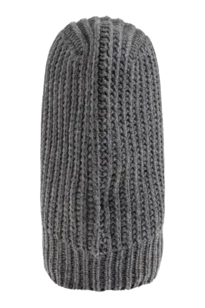 A.p.c. Ribbed Wool And Cashmere Hood - Grey