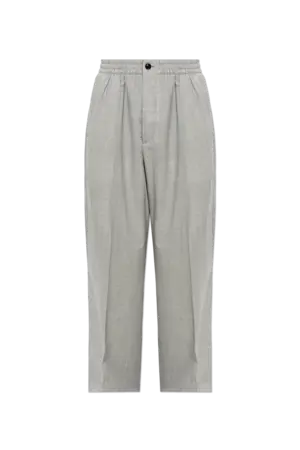 Bottega Veneta Wool Pleated Trousers - Grey