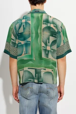 Versace Silk Shirt With "the Shapes" Print