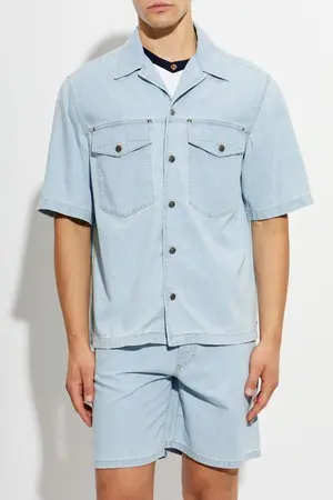 Versace Denim Short-sleeve Shirt