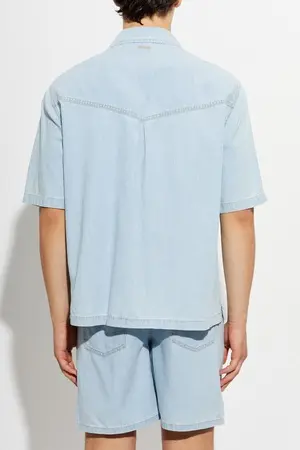 Versace Denim Short-sleeve Shirt