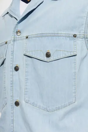 Versace Denim Short-sleeve Shirt