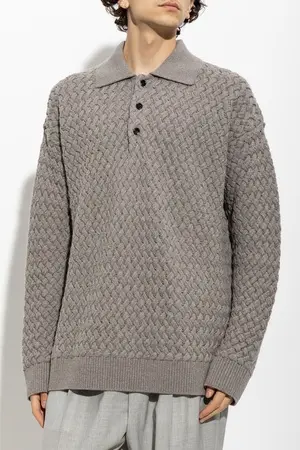 Bottega Veneta Wool Long Sleeve Polo