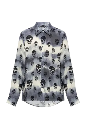 Alexander McQueen Shirt With A Distinctive Skull Motif - Grey