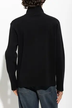 COURREGES Wool Sweater With Stand-up Collar