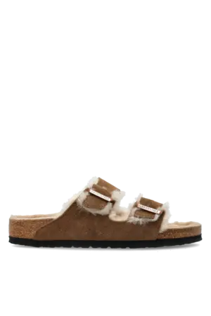 BIRKENSTOCK Arizona Shearling’ Slides - Brown