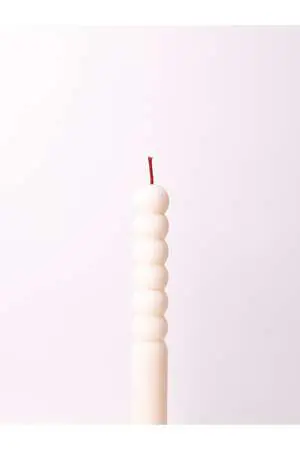 TAITH Tata Swirly Table Candle - Cream
