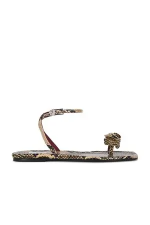 Magda Butrym Rose Sandal In Brown - Snake