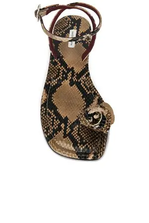 Magda Butrym Rose Embossed Leather Sandals