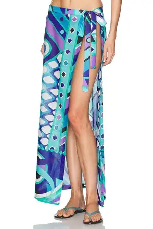 Emilio Pucci Cotton Muslin Wrap Skirt