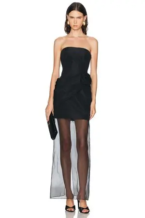 Carolina Herrera Strapless Draped Gown