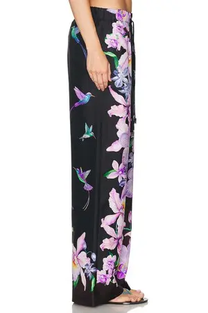 Attico Floral Printed Wide Leg Pants