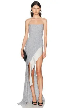 Burc Akyol Mila Lurex Gown