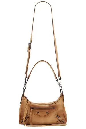 Balenciaga Le City Mini Moto Bag In Brown - Camel