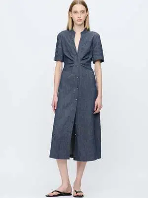 CALLAS MILANO Noor Button-front Shirt Dress With Mosaic Print