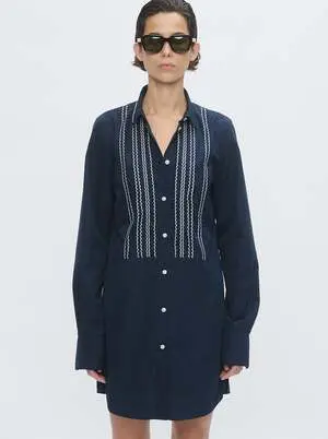 CALLAS MILANO Mattia Embroidered Shirt Dress