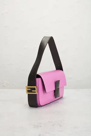 Fendi X Stefano Pilati Twist Baguette Shoulder Bag - Pink